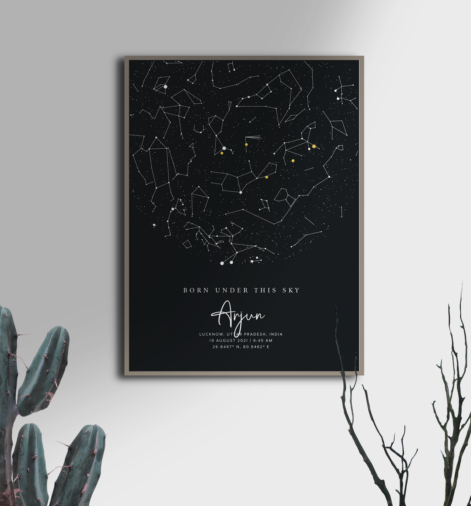 Birth Star Map | Full Page of Stars | Digital Download – The Cool Aunt