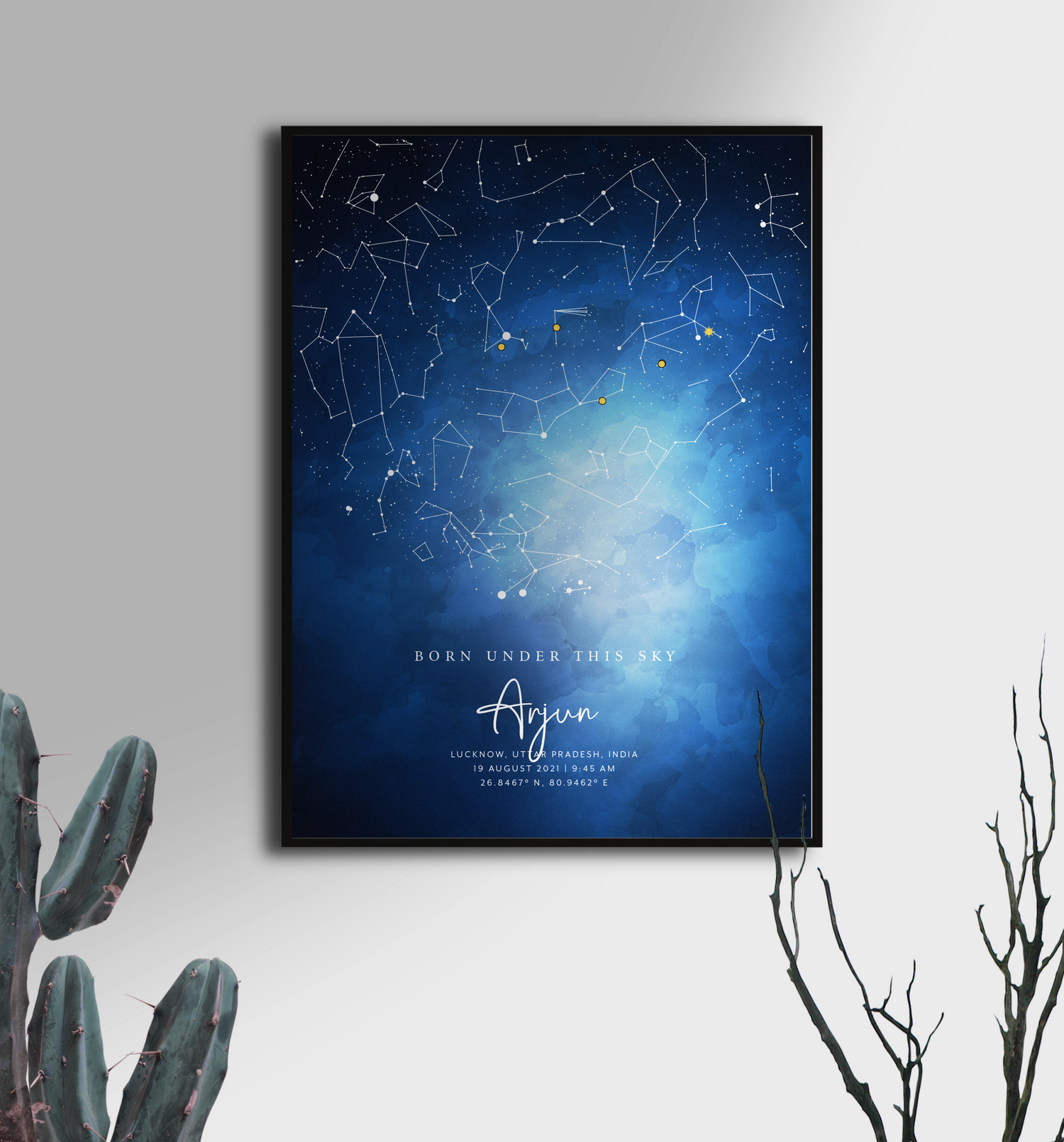 Birth Star Map | Full Page of Stars | Digital Download – The Cool Aunt